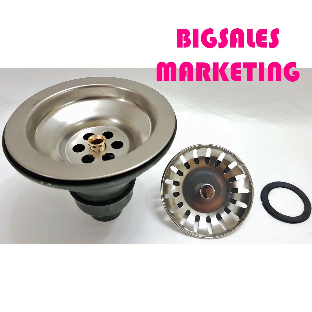 BIGSALES 2.1/2" Stainless Steel Sink Waste For Kitchen Sink Use / Sinki ...
