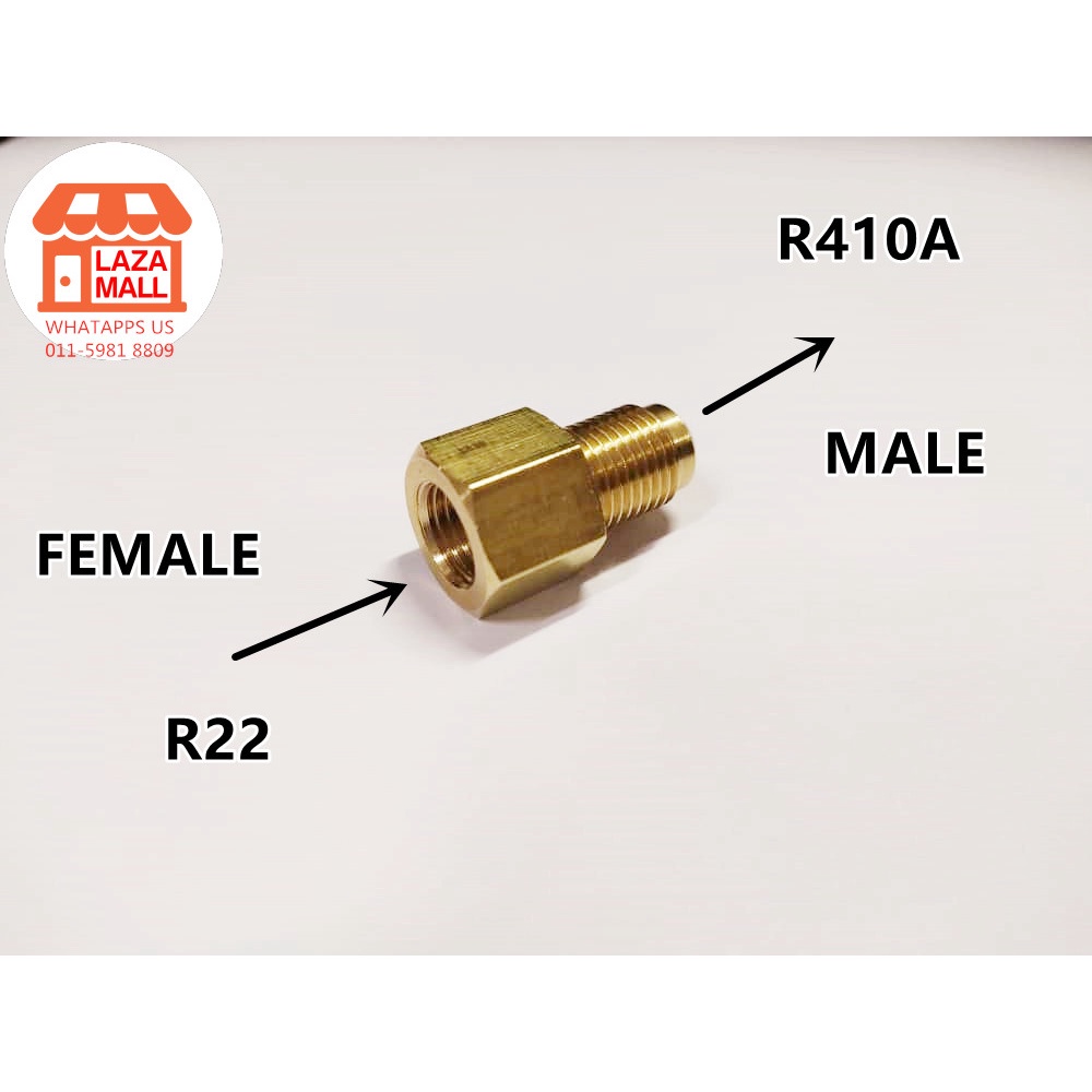 R22 TO R410A / R32】 NUT CONVERTER ADAPTER GAUGE GAS METER AIRCOND ...