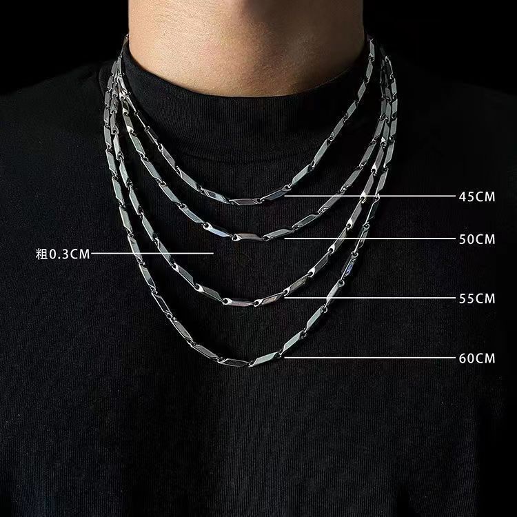 Necklace for Man Titanium Steel Non-fading Necklace Men's and Women's ...