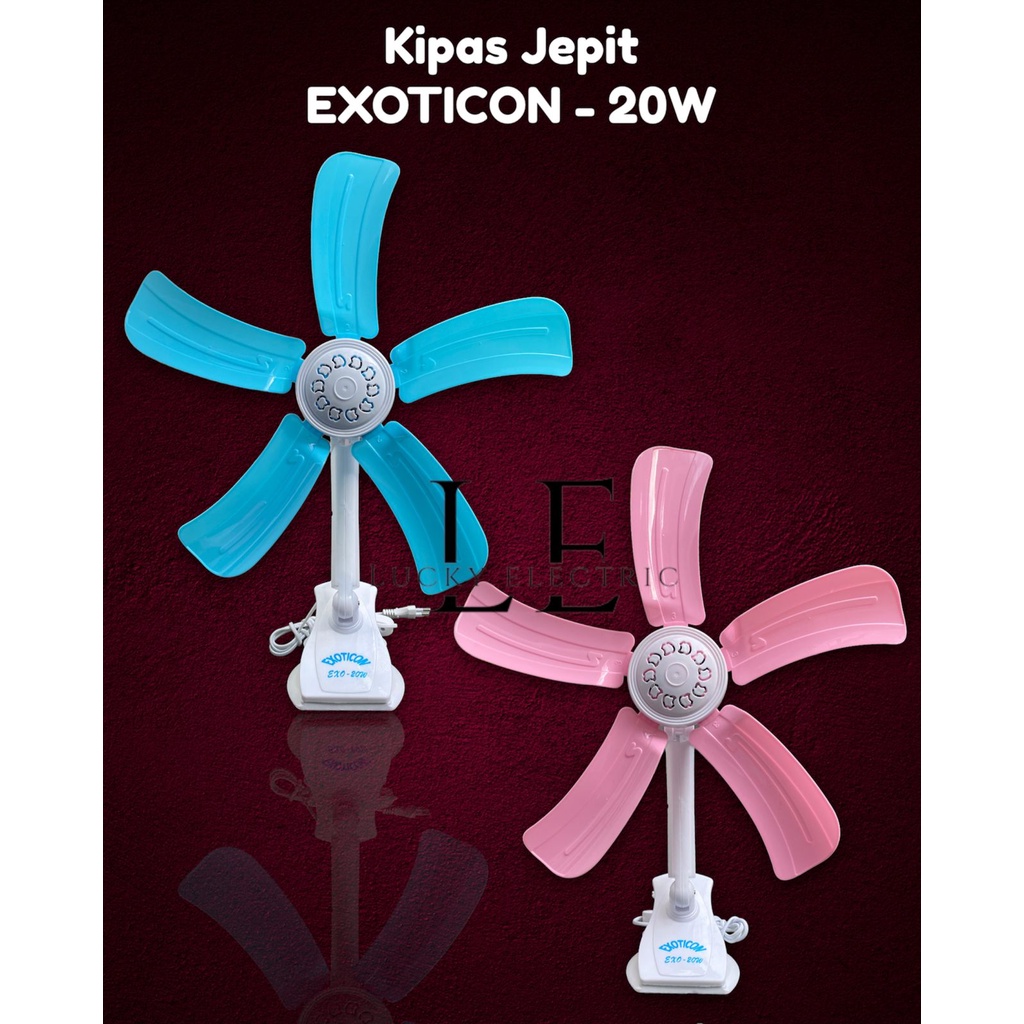 Clip FAN/MINI FAN/3 IN 1 FAN (TWOK, WALL, CLIP) EXOTICON 20W | Shopee ...
