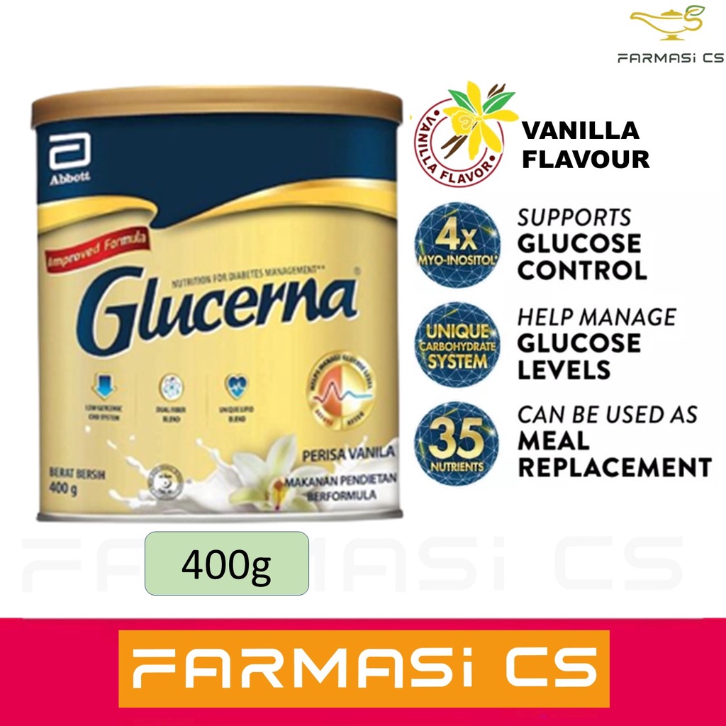 Abbott Glucerna Vanilla 400g EXP:04/2026 [ Improved Formula Helps ...