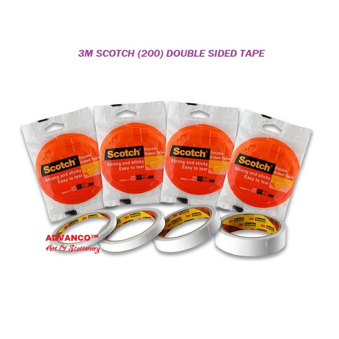 3M SCOTCH (200) DOUBLE SIDED TAPE (READY STOCK) | Shopee Malaysia
