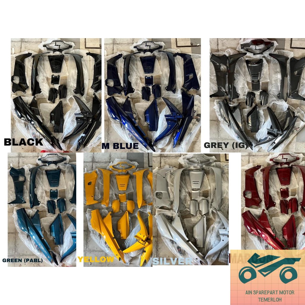 CoverSet Cover Set (HLD) Honda Wave100 Wave 100 full set w100 BY AIN ...
