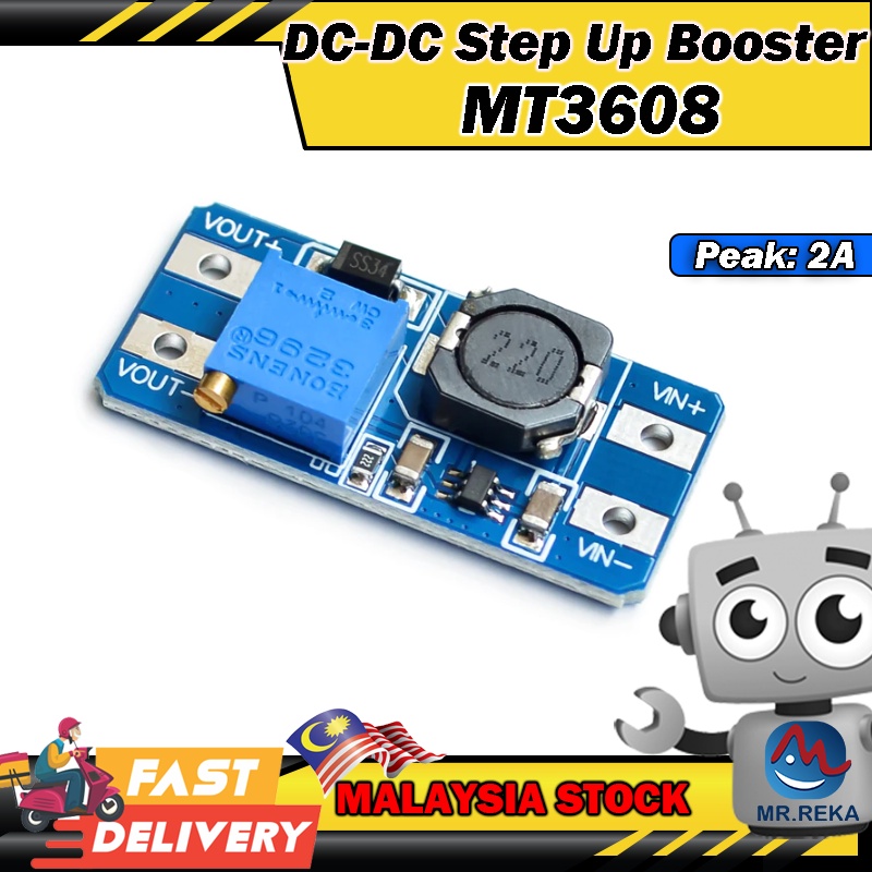 ⚡️ MT3608 DC-DC Boost Converter 2A BOOST Step Up Adjustable Booster ...