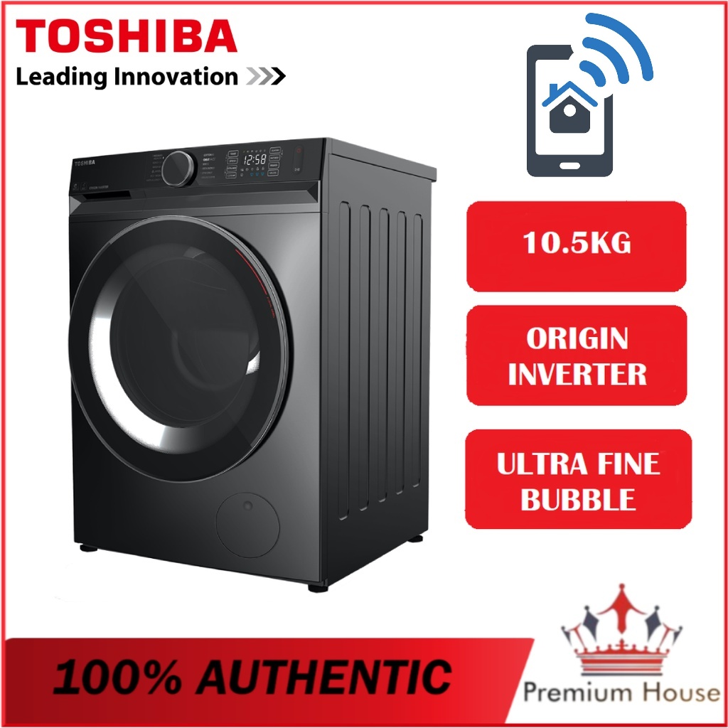 Toshiba 10.5kg Inverter FL Washer TW-BK115GF4M(SK) Ultra Fine Bubble Washing Machine Mesin Basuh ...