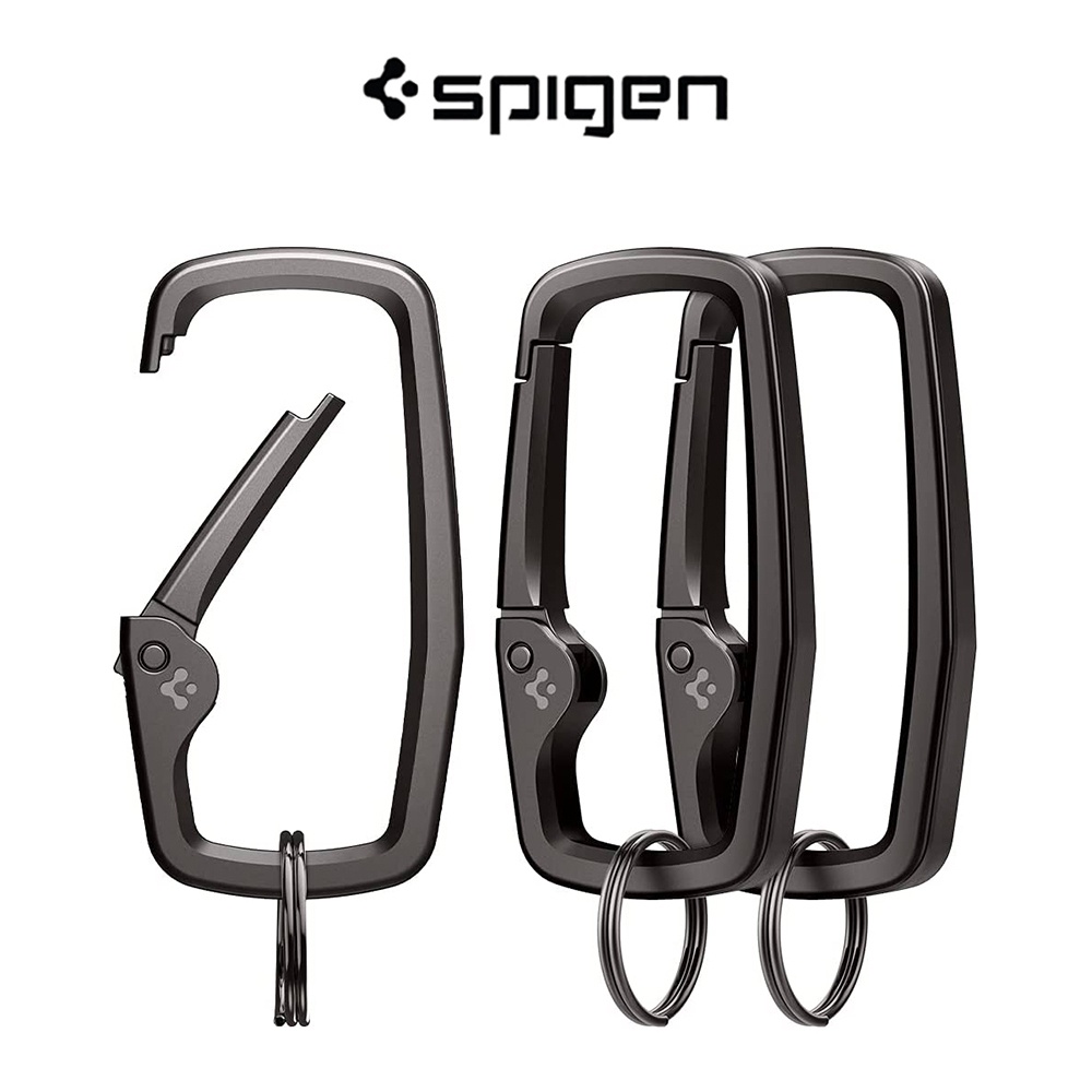 [3 Pack] Spigen Carabiner Clips D Ring Snap Hook Keychain Keyring with ...