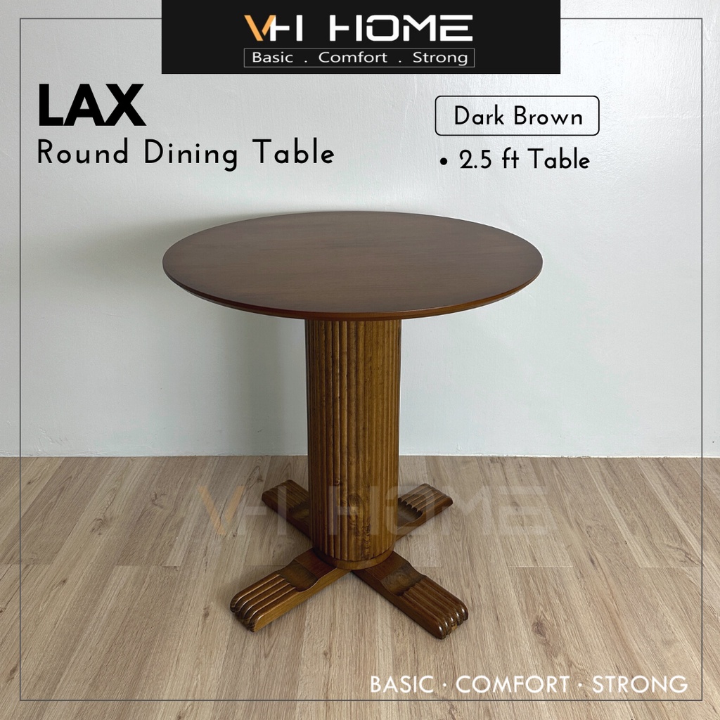 LAX Round Dining Table 2.5FT/3FT/3.5FT/4FT Special Modern Design Meja ...