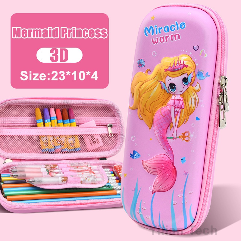 Unicorn Pencil Case Cute Pencil Box Pink Pencil Pouch 3D EVA Large ...