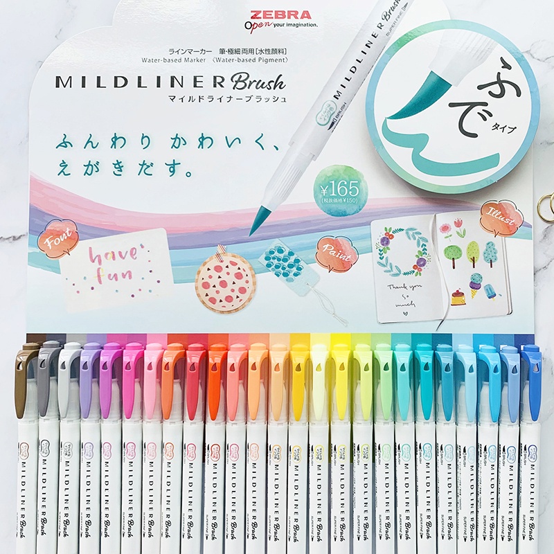 Zebra Mildliner Brush Series Pen (25 Colours Loose Pieces) | Shopee ...