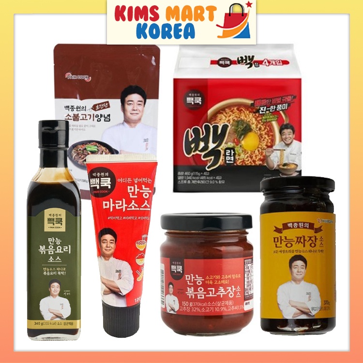 Paik Cook Korean Food Seasoning Sauce Jjajang Black Bean Paste, Dashi ...