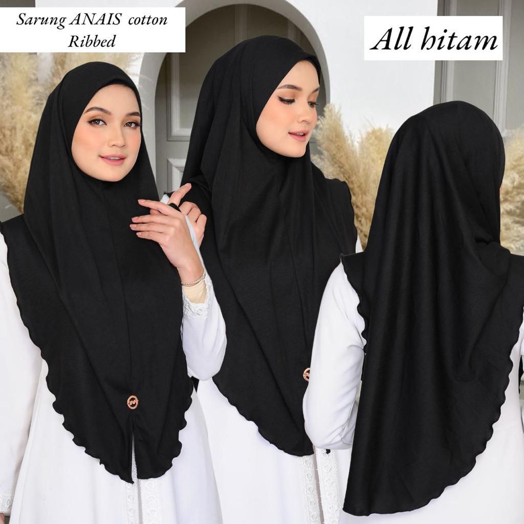 HERNES ANAIS TUDUNG SARUNG LABUH SEDONDON COTTON RIBBED MAK&ANAK ...