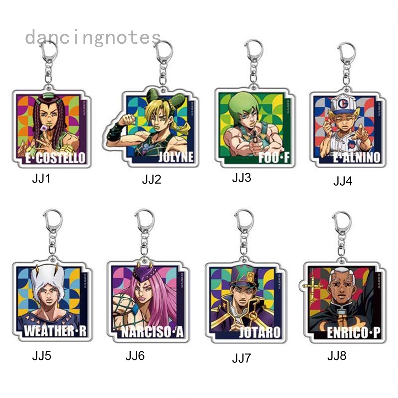 DN Anime JoJo Bizarre Adventure Acrylic Cartoon Keychain Cute Bag ...