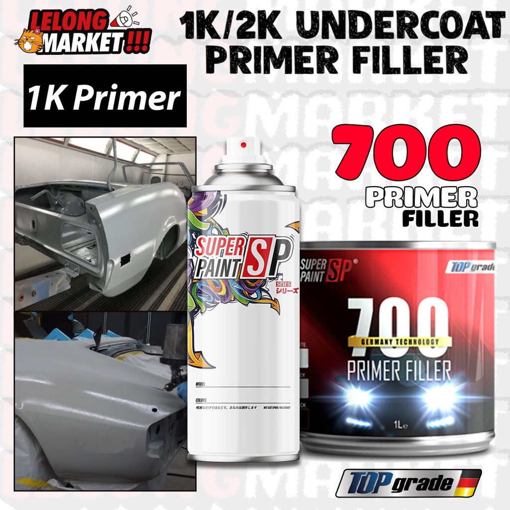 1K Primer Filler SP 700 1L 370ML Undercoat Grey Automotive Paint ...