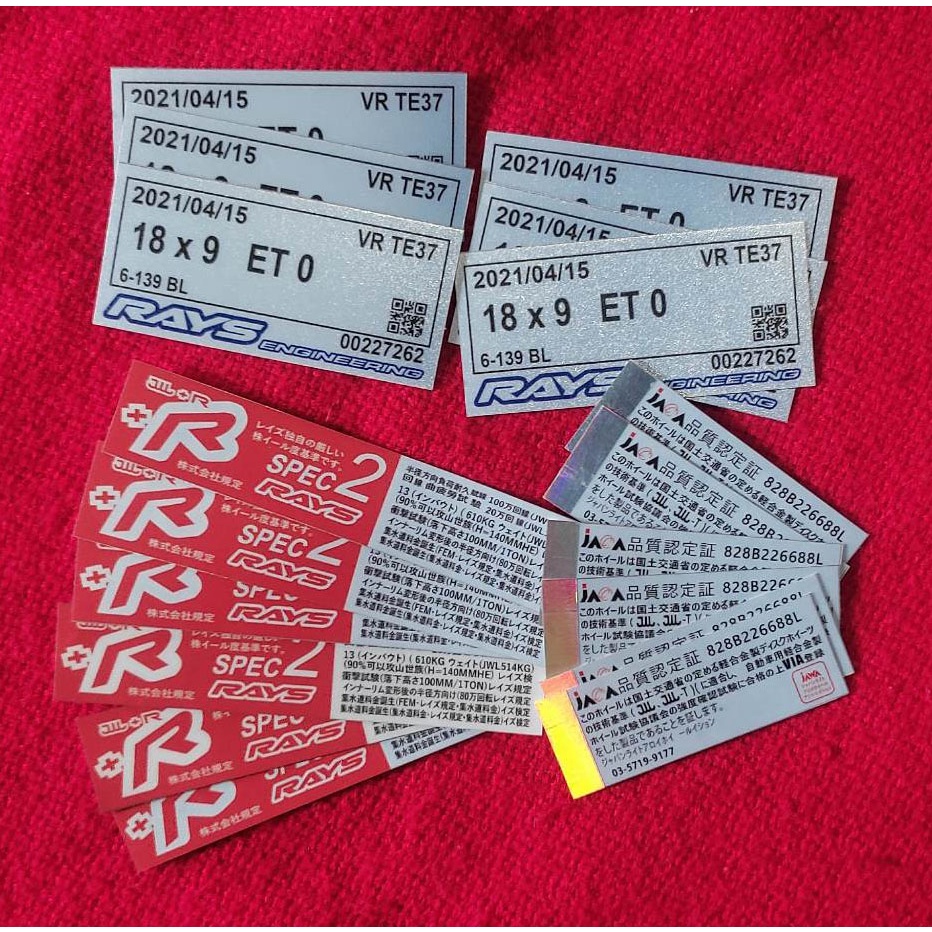 TE37 stickers set. for inner barrel wheel 18x9 | Shopee Malaysia