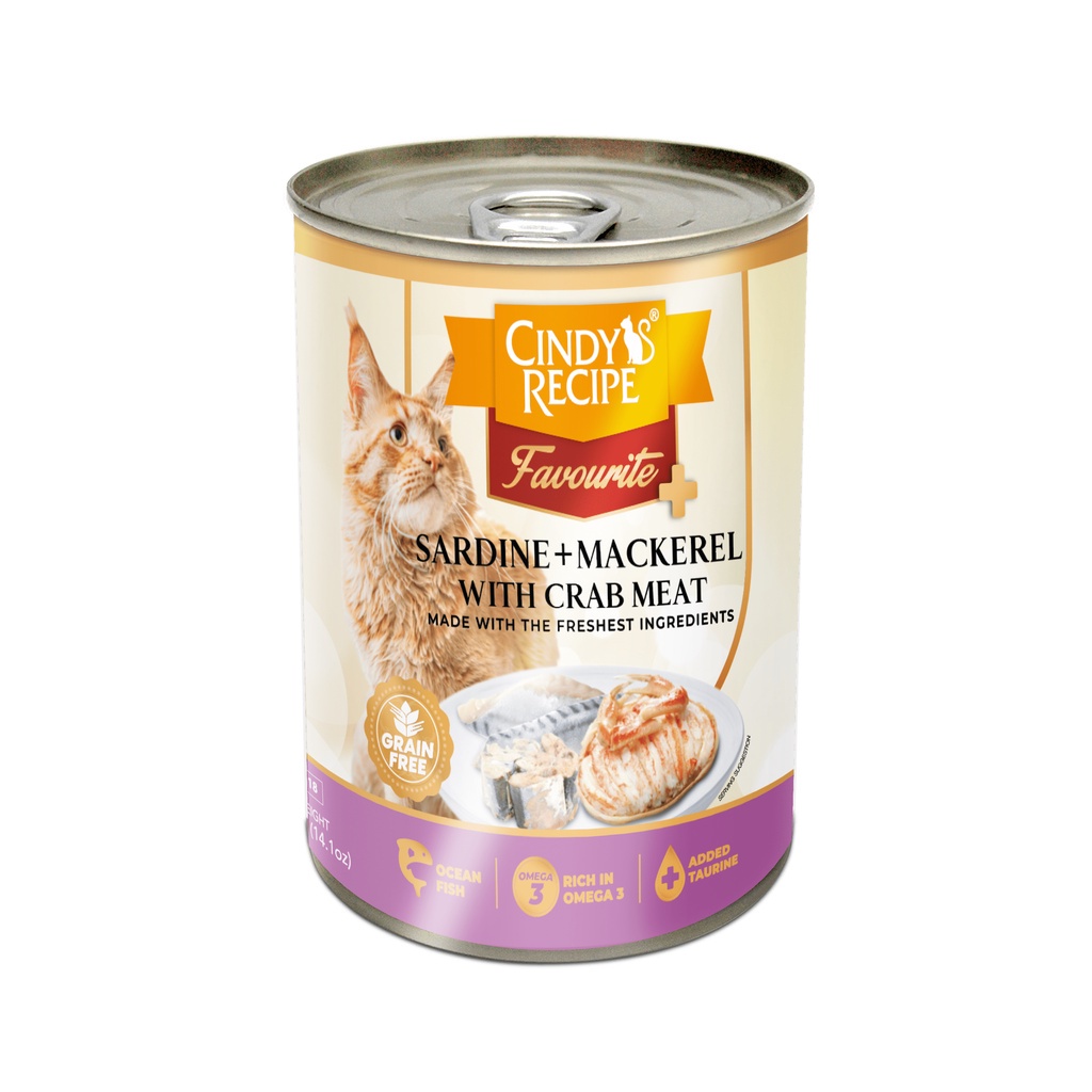 (New!) Cindy's Recipe Favourite PLUS 400g Canned Food - Cat Wet Food ...