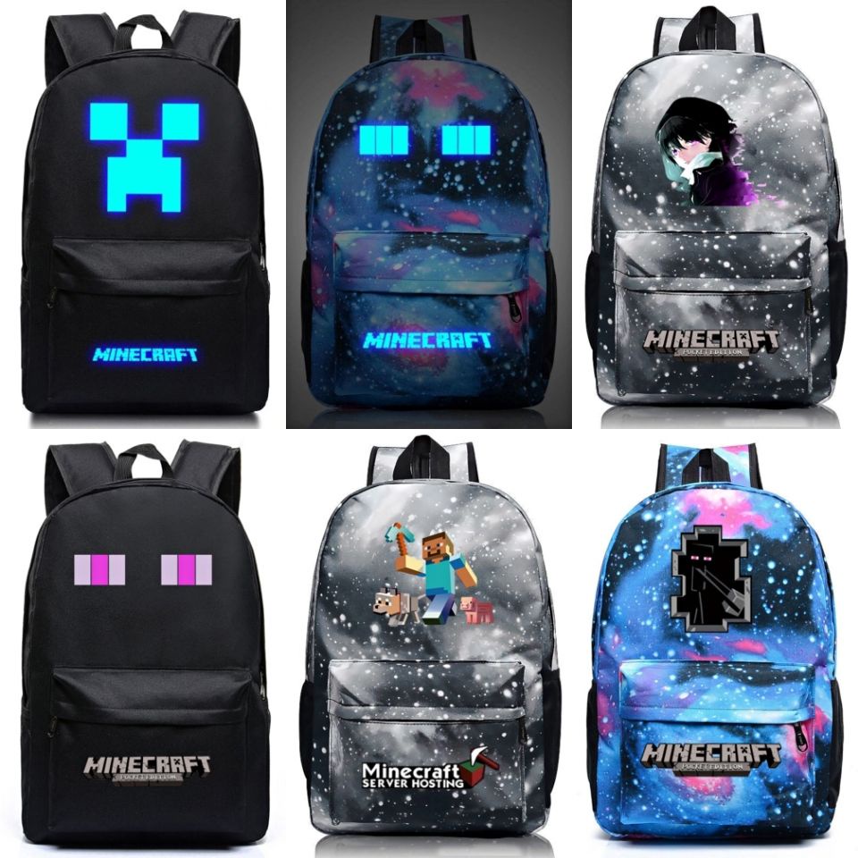 Minecraft Students Backpack Schoolbag Primary Middle School Boys Girls ...