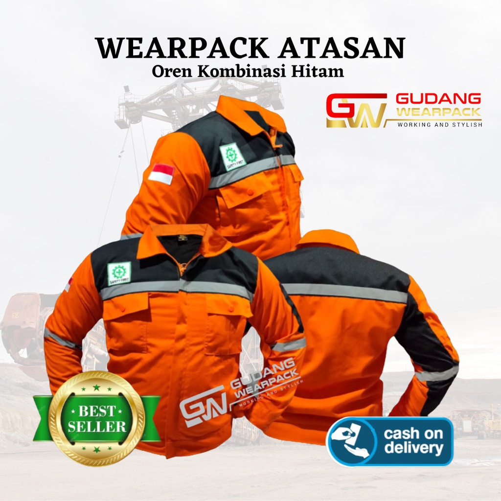 Orange and Black Project Uniform Work Clothes | Shopee Malaysia