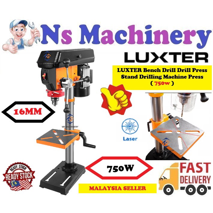Luxter 16mm Bench Drill Drill Press Stand Drilling Machine 750W/Bench ...