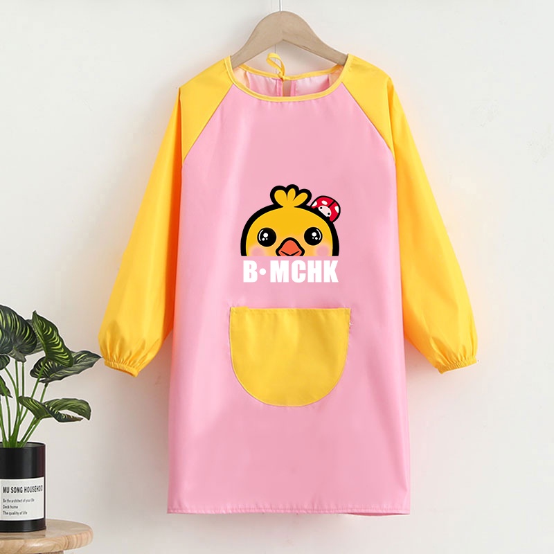 Apron lengan panjang kanak-kanak dengan logo tersuai lukisan seni ...