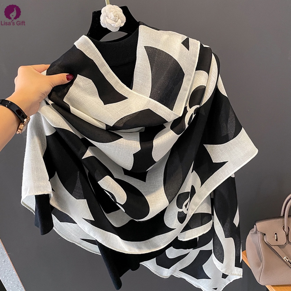 Lisa Fashion women comfy cottonshawl geometric flroal pattern printed ...
