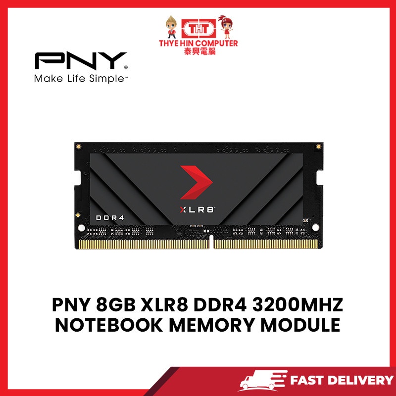 PNY 8GB XLR8 DDR4 3200MHZ NOTEBOOK MEMORY MODULE | Shopee Malaysia