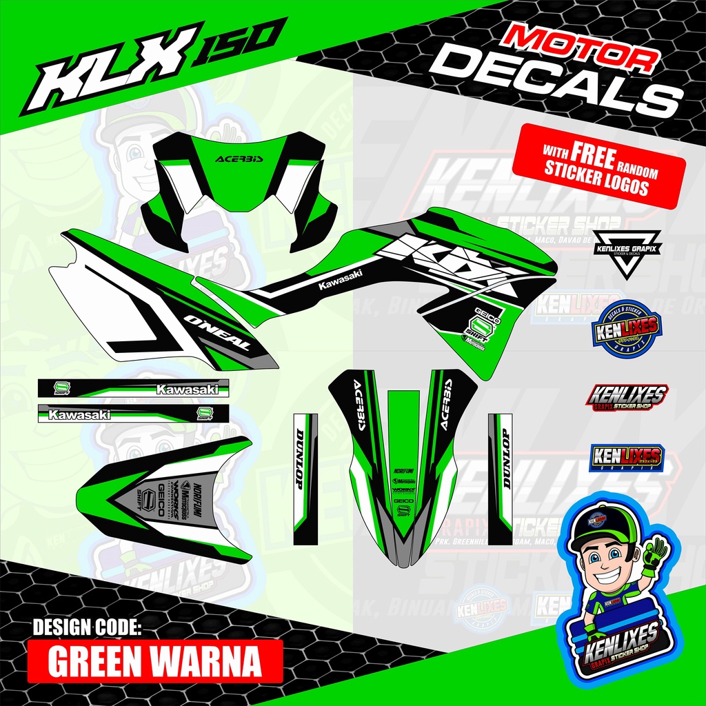 Kawasaki KLX 150 Full Decals Sticker Body | Shopee Malaysia