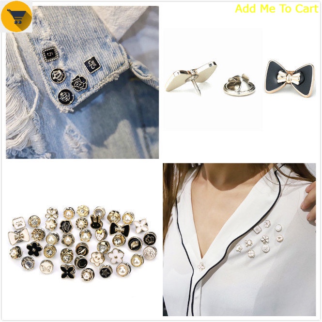 mk2 Woman Sweet Detachable Nail-free Sewing-free Buttons for Jeans ...