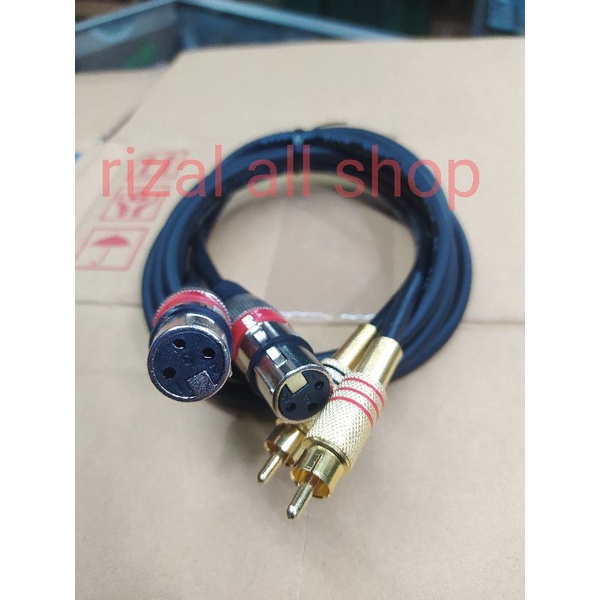 Mixer cable to power xlr female to rca male (1 meter) | Shopee Malaysia