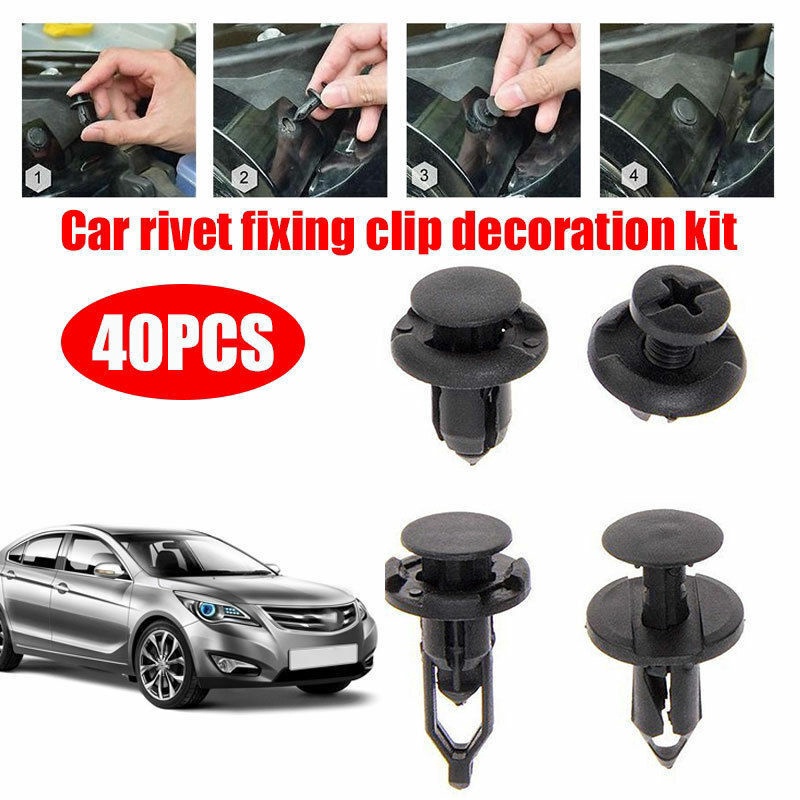 40pcs Fastener Push Pin Auto Body Fastener Replacement Car Retainer ...