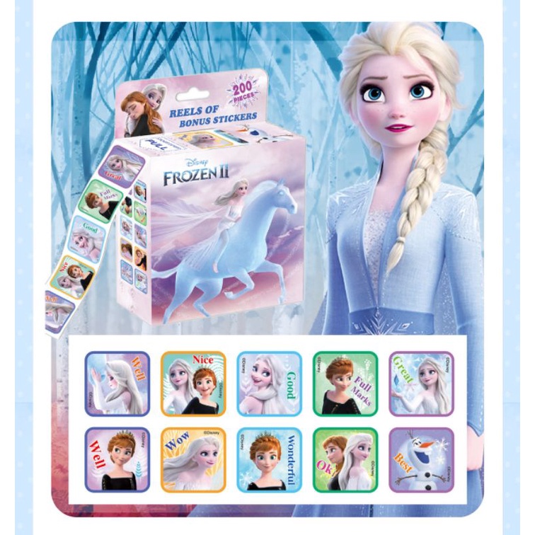 200pcs Children Roll Stickers Sticker Roll Frozen Kids Cartoon Sticker ...