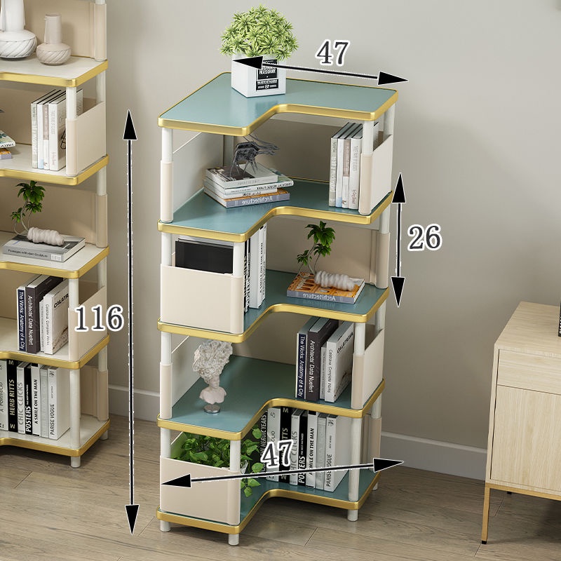 Living room corner cabinet turn bookshelf corner shelf triangular ...