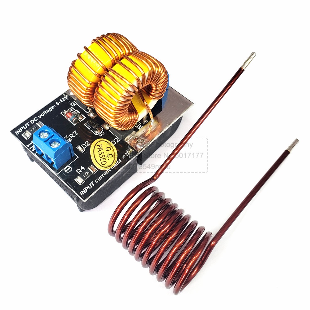 DC 5-12V 120W Mini ZVS Induction Heating Board Flyback Driver Heater DIY Cooker with Ignition ...