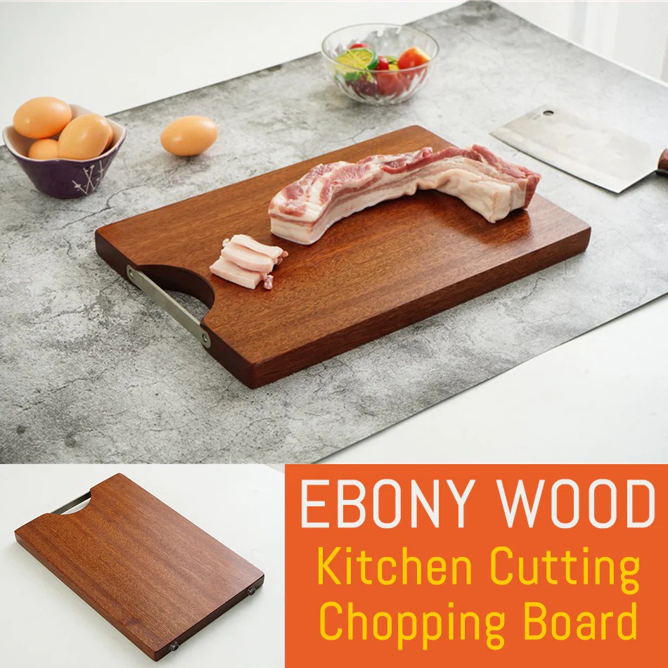 [ 30 X 20 X 2.5CM ] Ebony Wood Cutting Chopping Board / Papan Potong ...