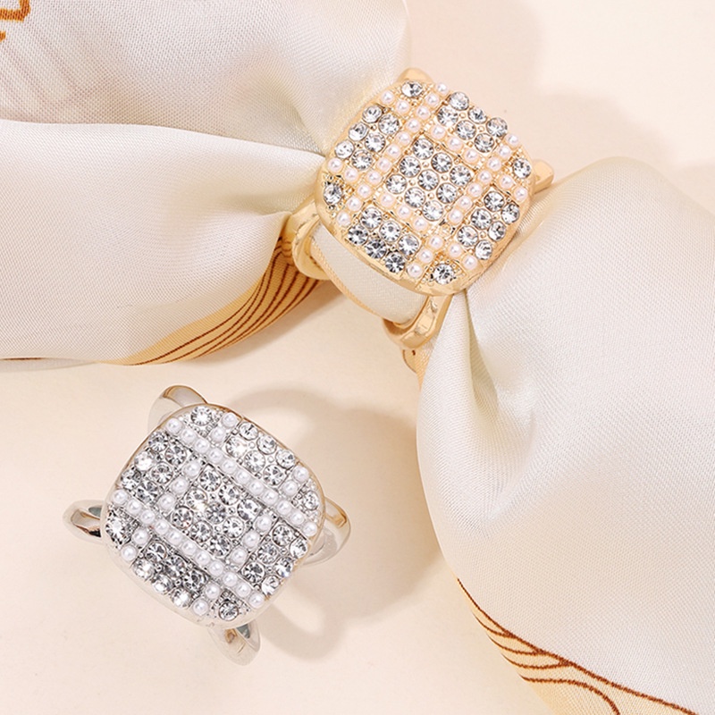 High-End Silk Scarf Buckle Shawl Ring Brooch Alloy Rhinestones | Shopee ...