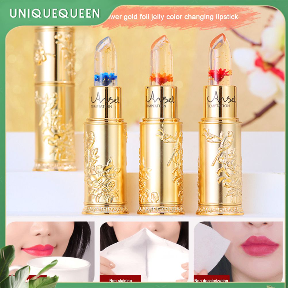 Crystal Jelly Flower Lipstick Color Changing With Temperature Lip Balm ...