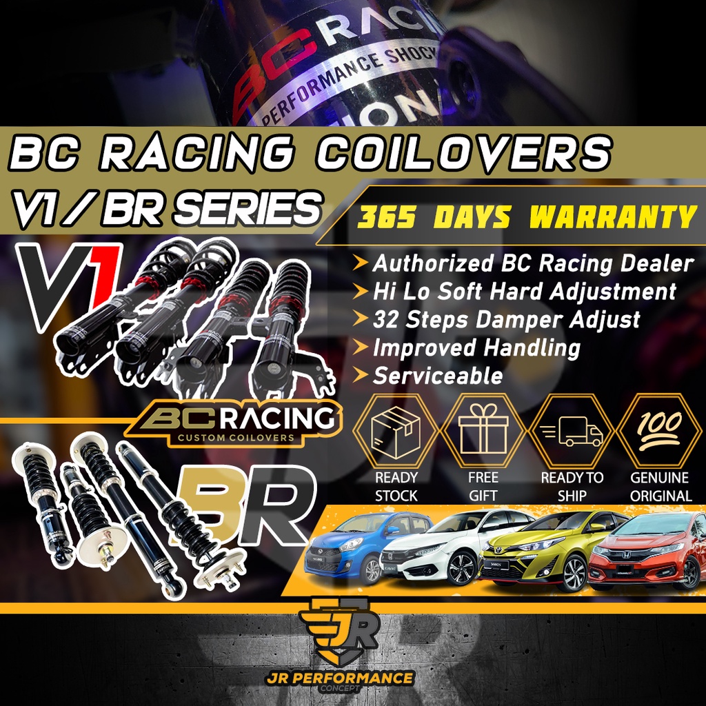 Honda Civic Jazz Myvi Vios BC Racing V1 Adjustable Coilovers Hilo Soft ...