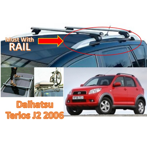Daihatsu Terios J2 2006 Aluminium Roof carrier Cross Bar Roof Rack Bar ...