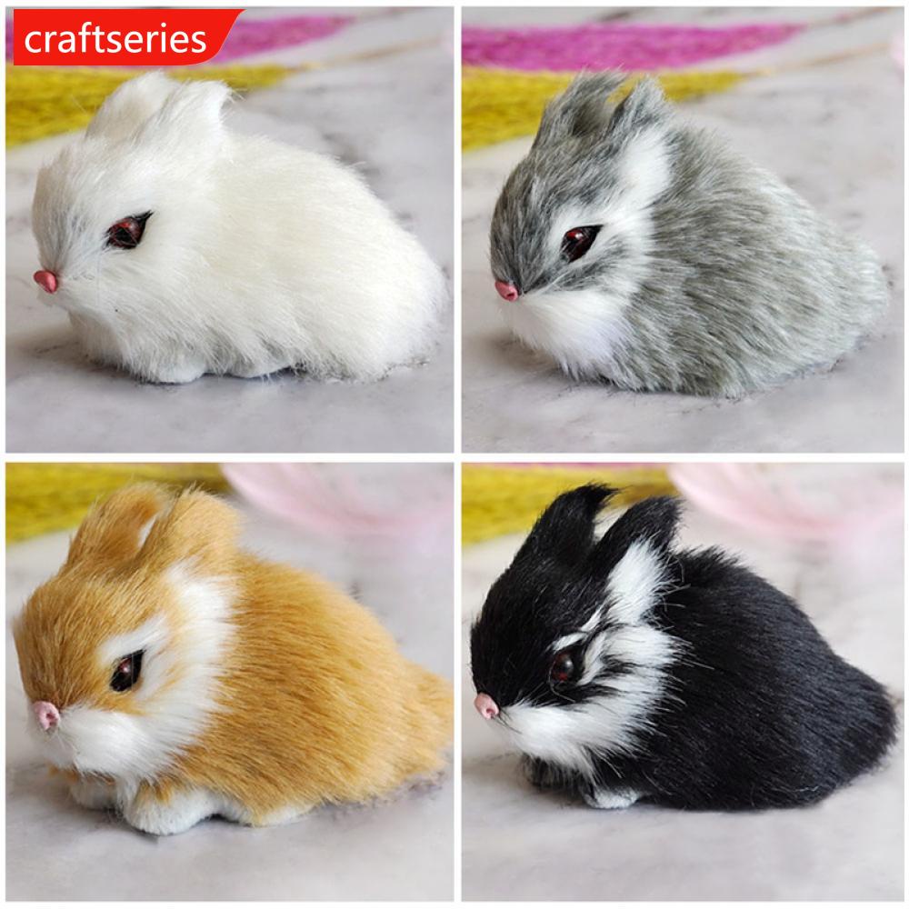 CRAFTSERIES Simulation Rabbit Toy Squatting Model Home Decoration ...