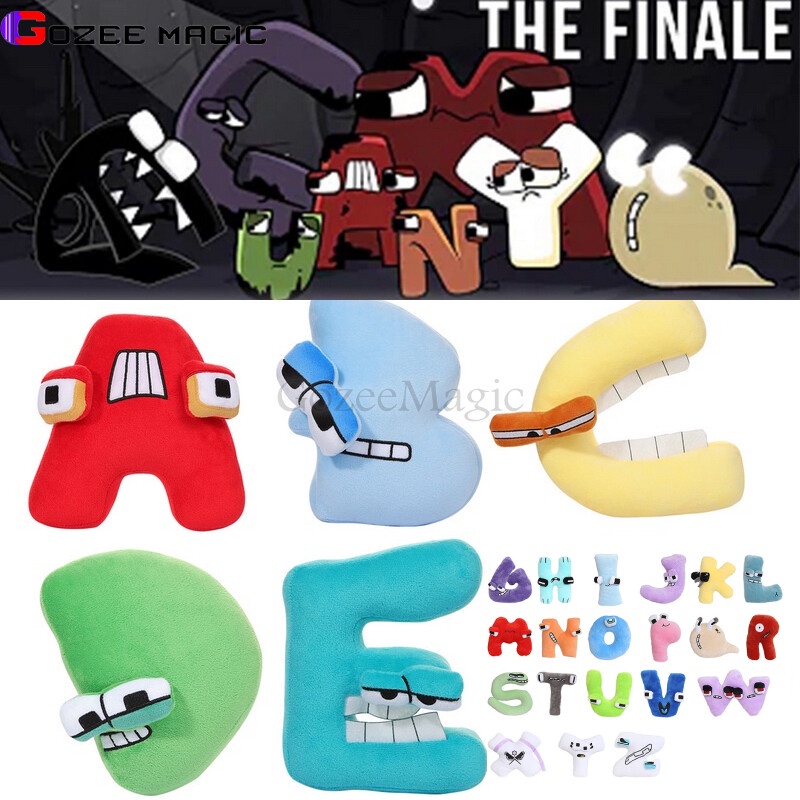 26 Alphabet Plush Toy Alphabet Lore Stuffed Doll Preschool Educational English ABC Letter Toys ...