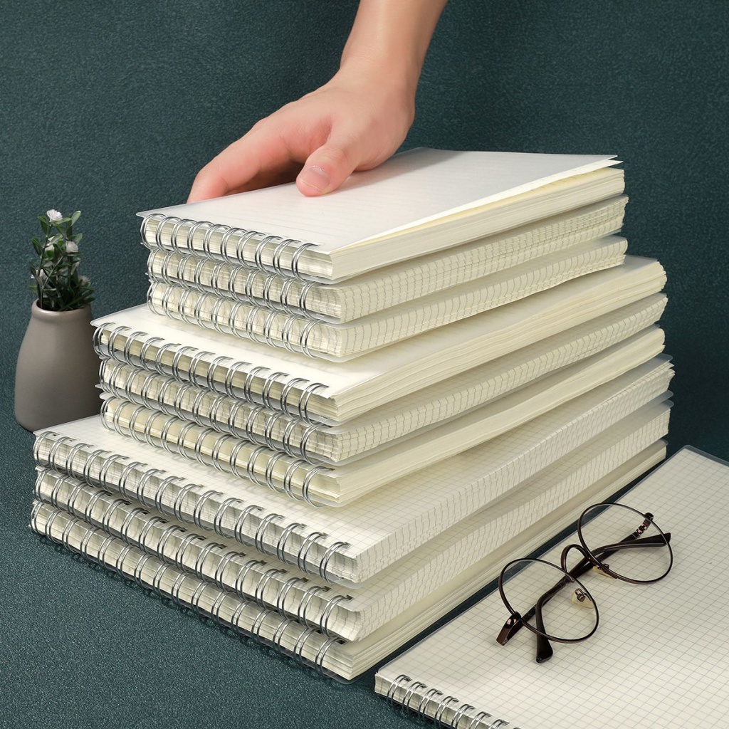 Thick Notebook Flip Up PP Coil Grid Horizontal Notepad A5 B5 High ...