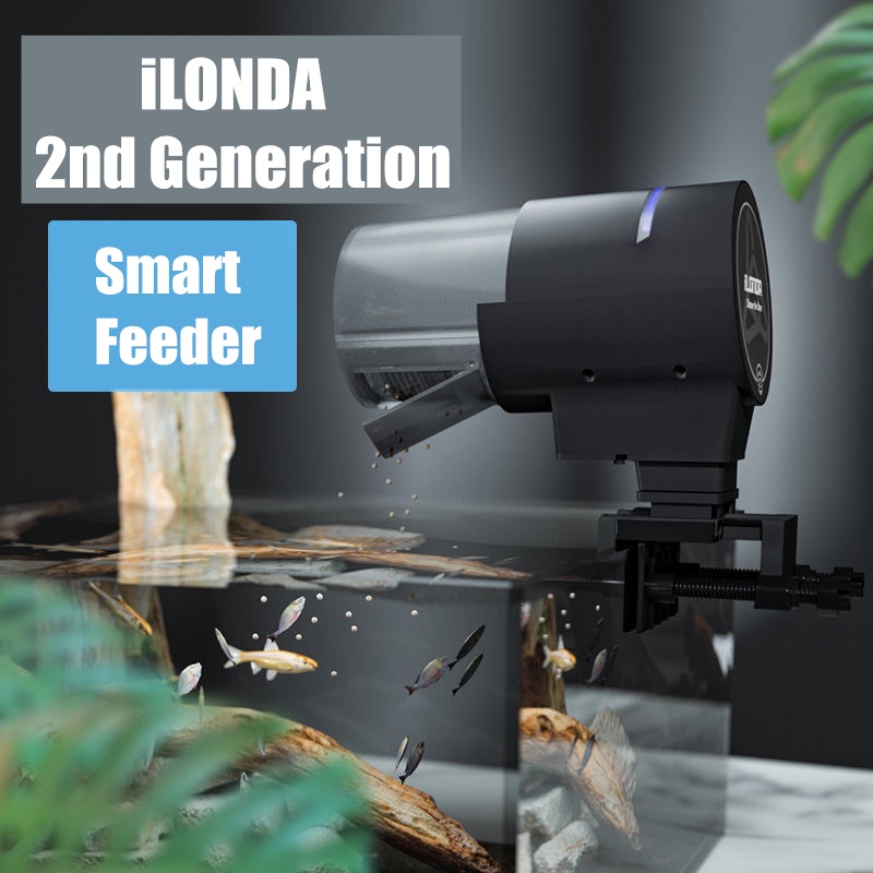 iLONDA Automatic Fish Feeder Aquarium Remote Smart Feed Dispenser Timer ...