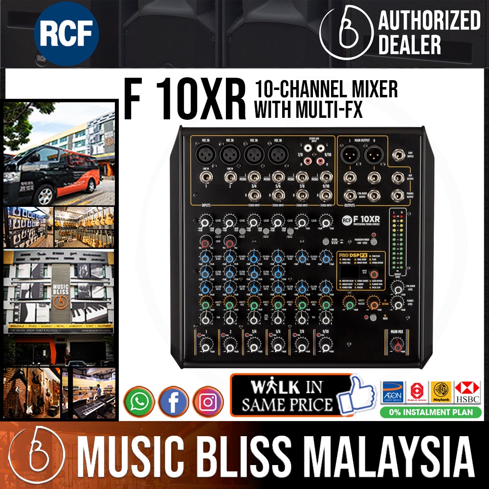RCF F 10XR 10-Channel Mixer with Multi-FX (F10XR) | Shopee Malaysia