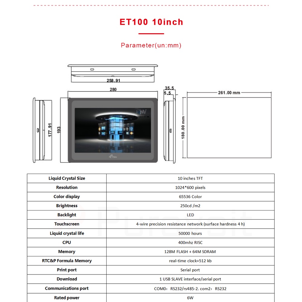 Puraysit Kinco eview ET050 ET070 ET100 HMI Touch Screen 4.3inch 7 inch ...