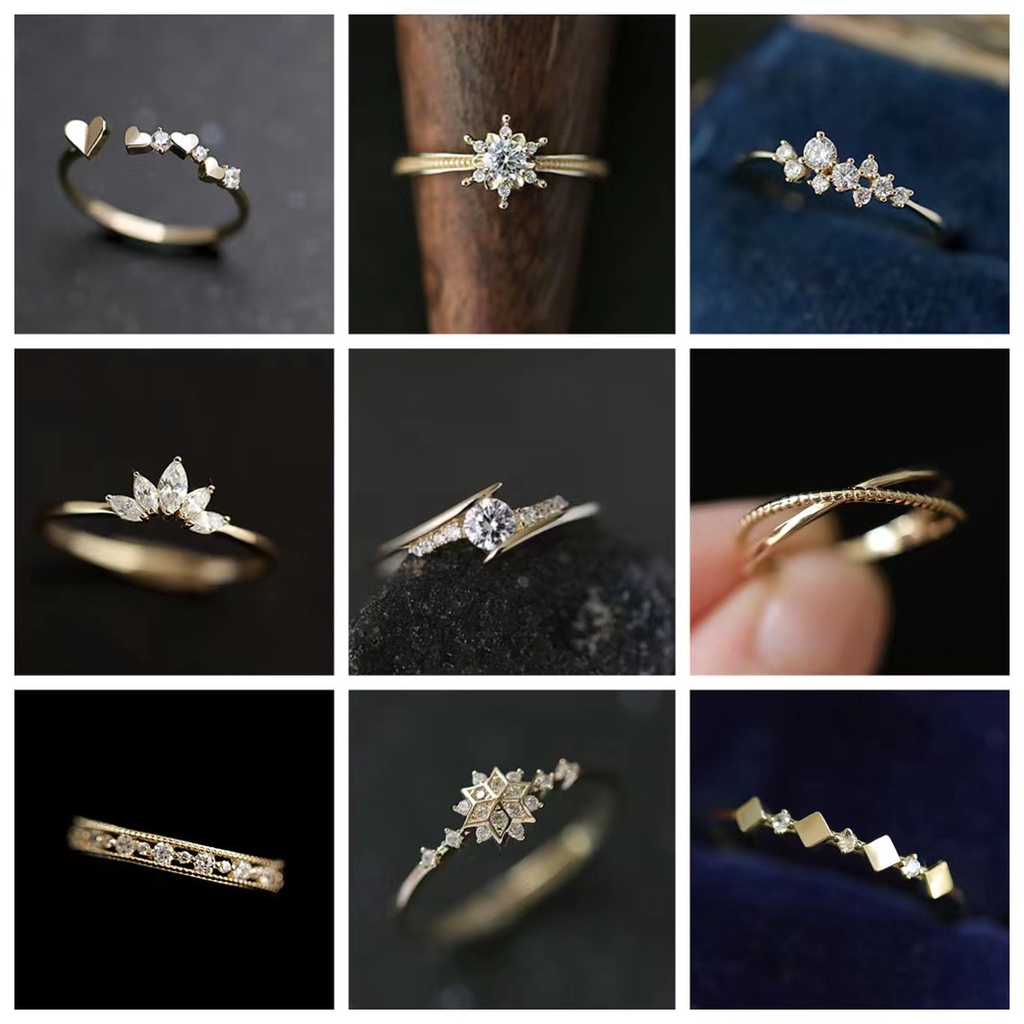 925 Silver Ring Women's Korean-Style Simple Opening Fashion Ins Ring ...