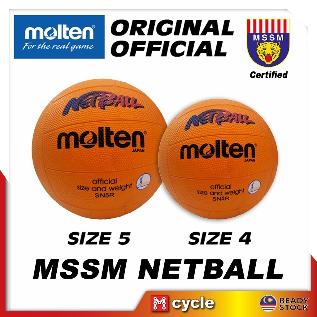 [100% Original] Molten Glebert Netball SN5R Size 5 SN4R Size 4 Official ...