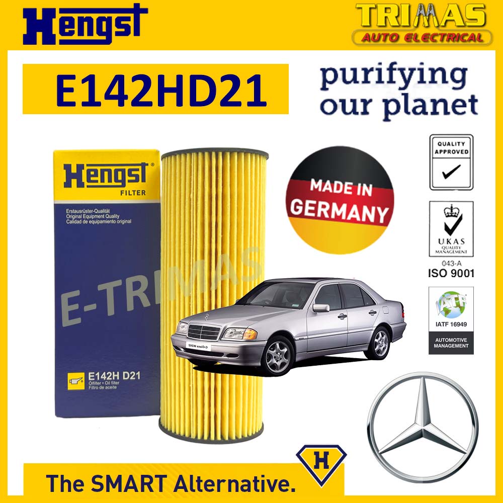 HENGST Oil Filter Mercedes-Benz C-Class W202 S202 Engine M104 M111 ...