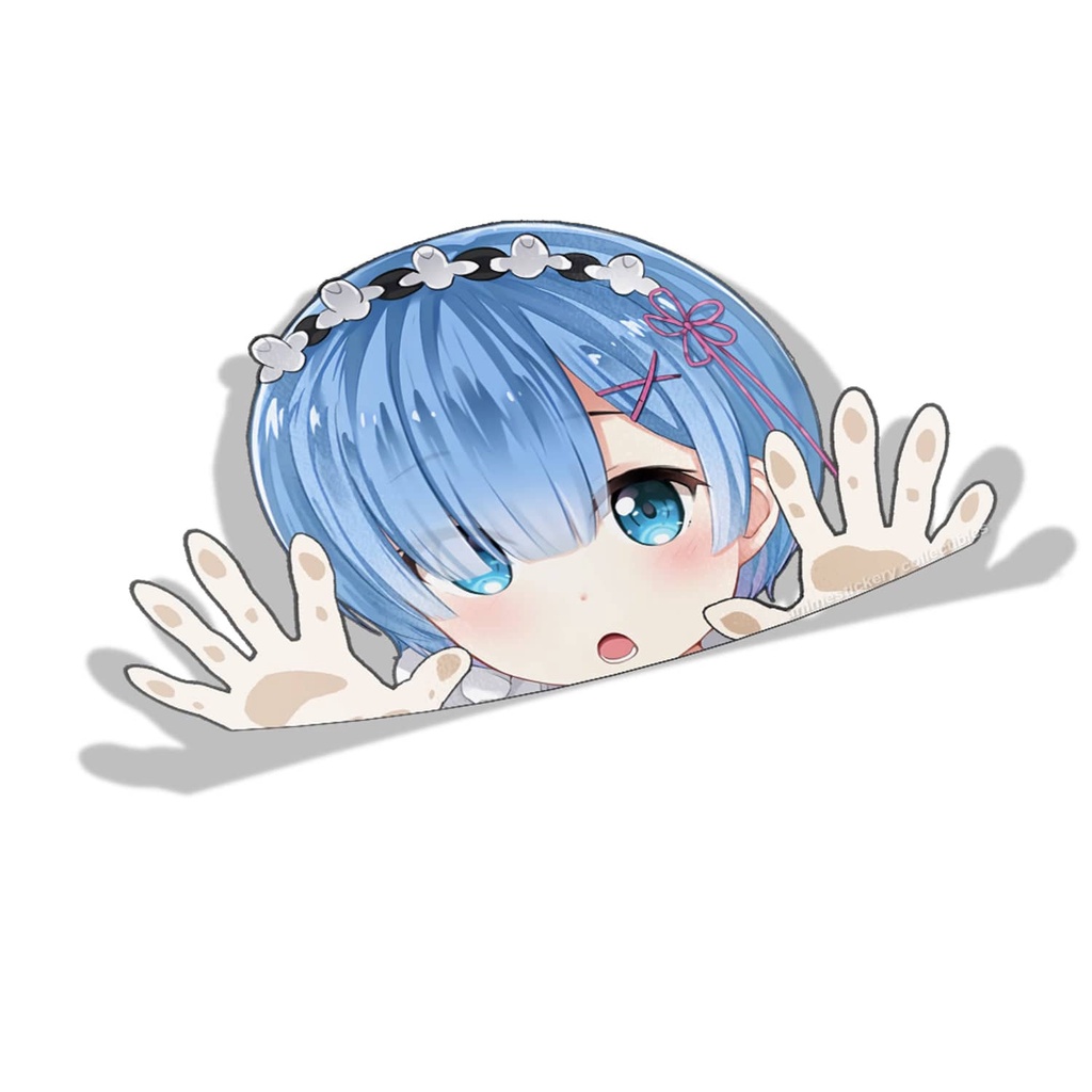 Rem | Re:Zero | Peeker - Peek - Anime Vinyl Stickers | Shopee Malaysia