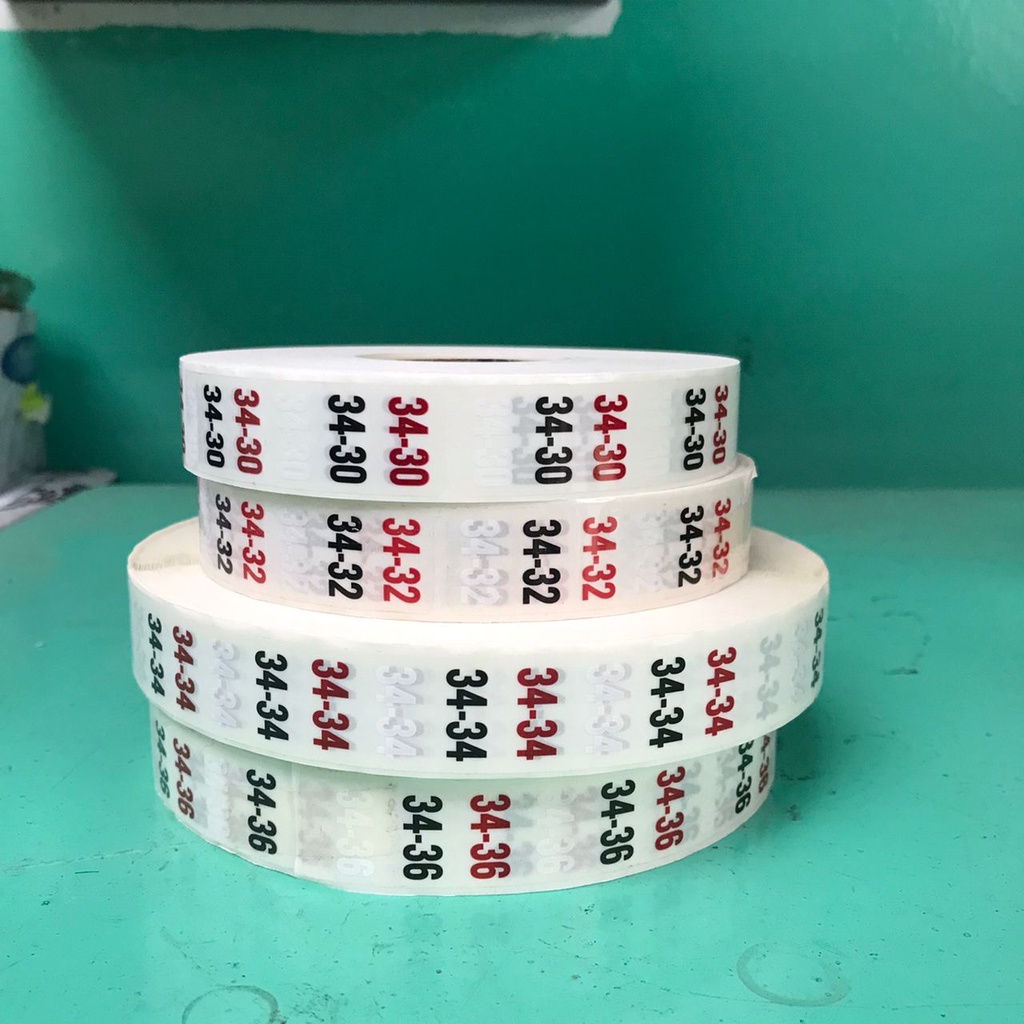Sticker label Size Clothing(34/30-34-36) | Shopee Malaysia