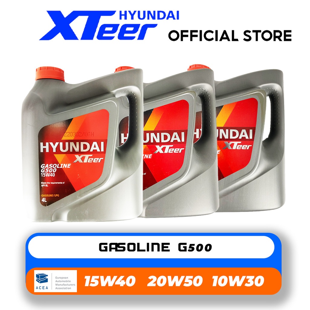 HYUNDAI XTEER G500 SL 10W30/15W40/20W50 (1L/4L) Mineral Engine Oil API ...