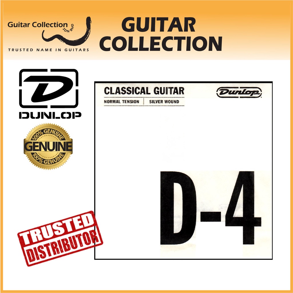 Jim Dunlop DCVNS Silver Wound Nylon Classical Guitar Single String ...